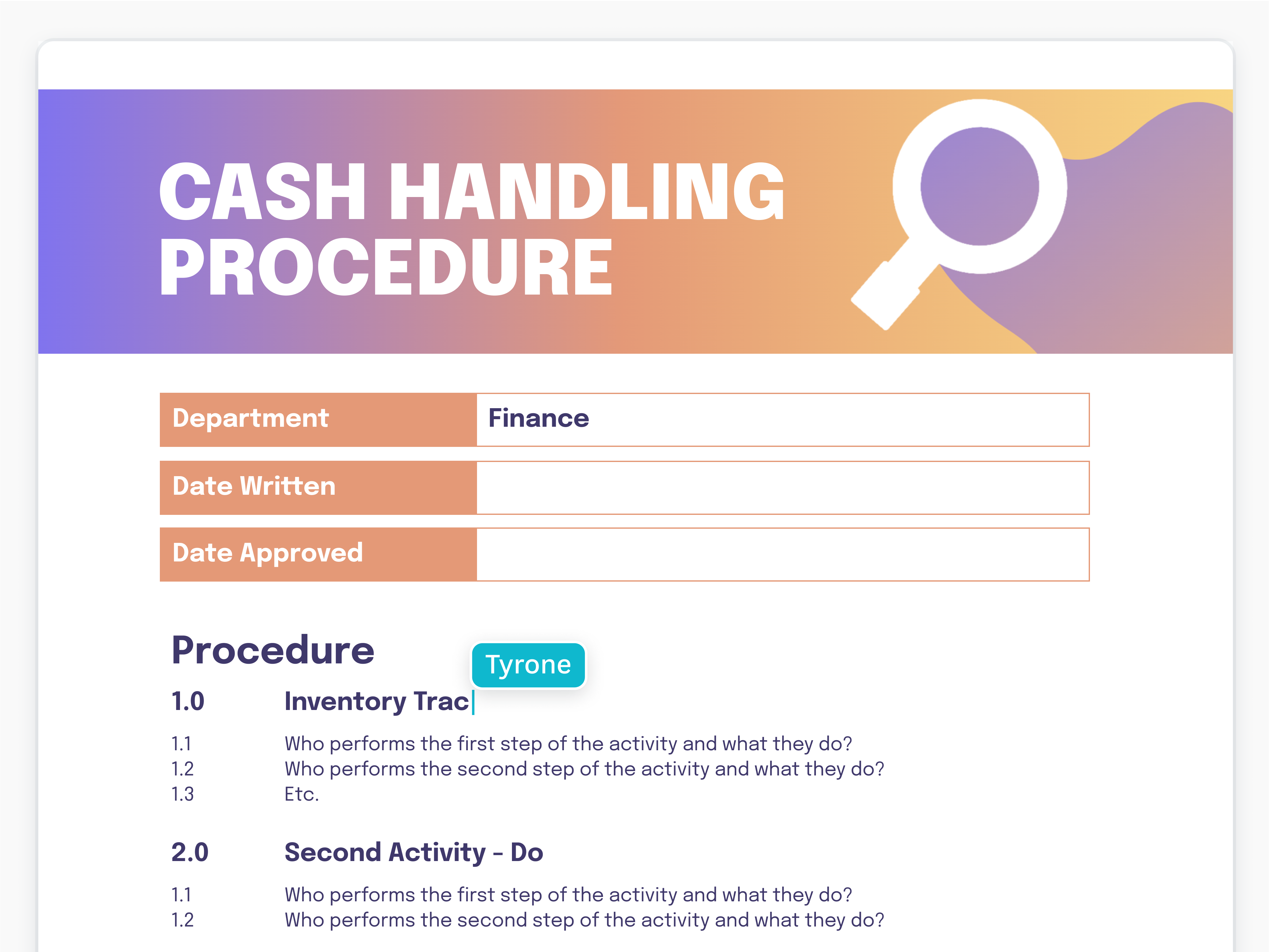 How to Write a Standard Operating Procedure (Example and Templates) | Canva