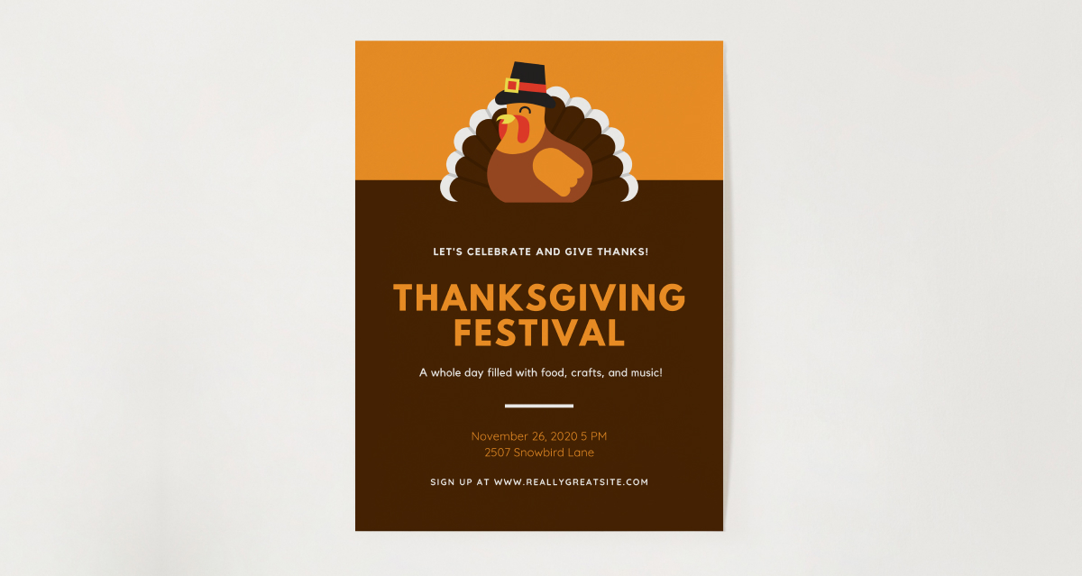 Design and Print Portrait Posters for Thanksgiving | Canva