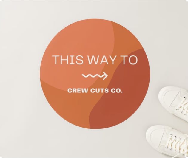Design and print custom floor decals for free | Canva
