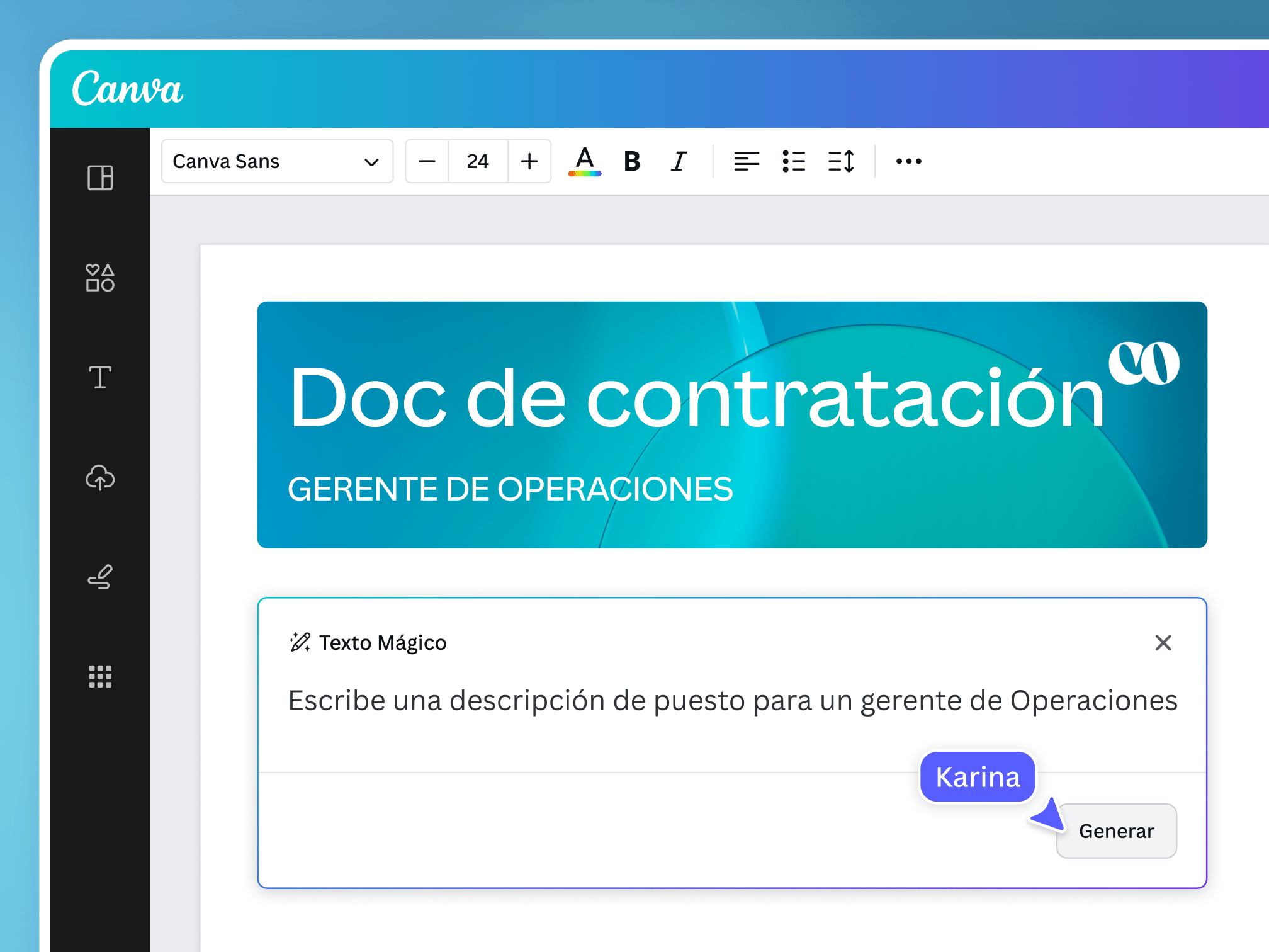 Editor de documentos online gratis - Canva Docs