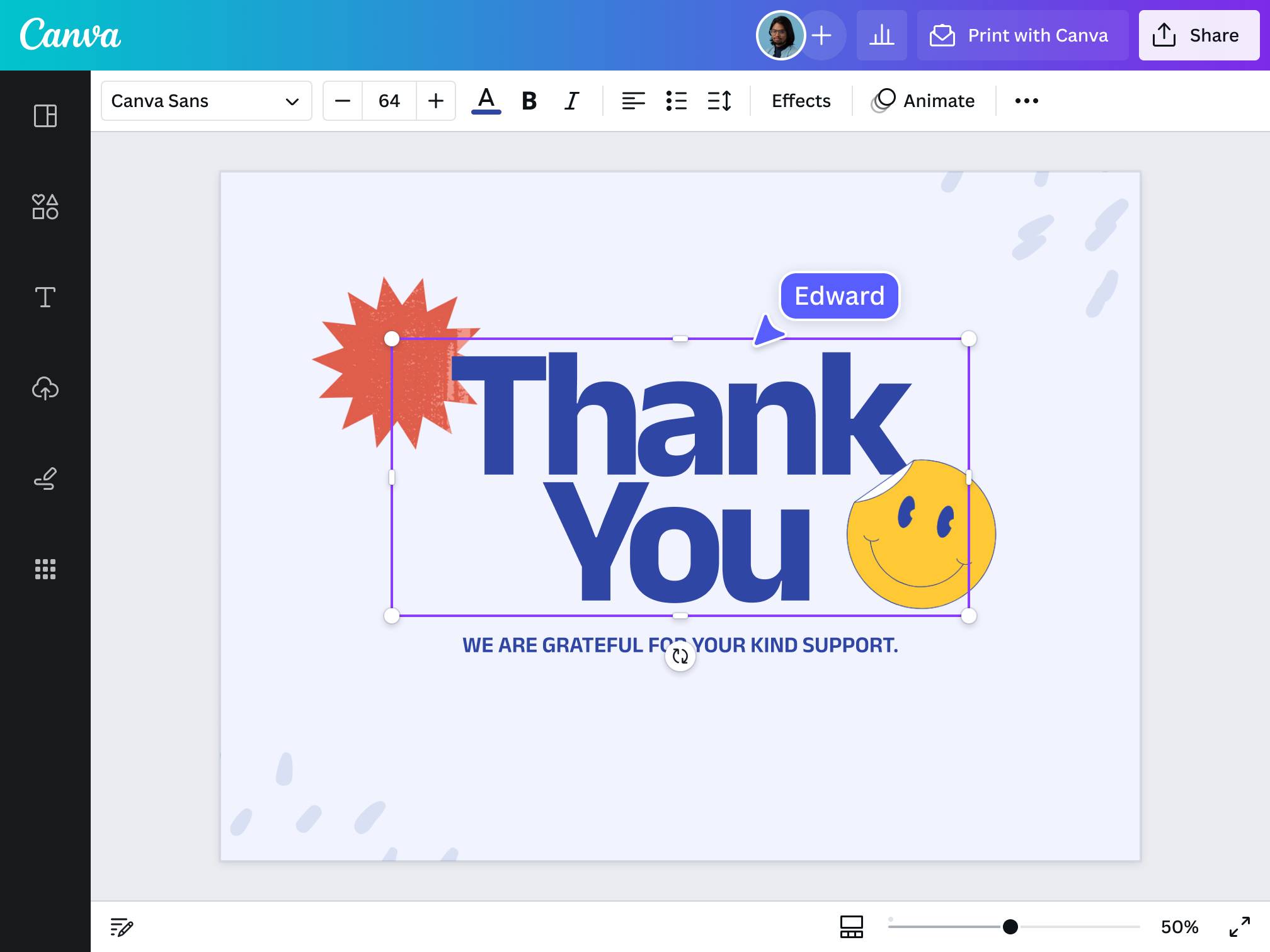 Design and Print Custom Thank You Cards | Canva
