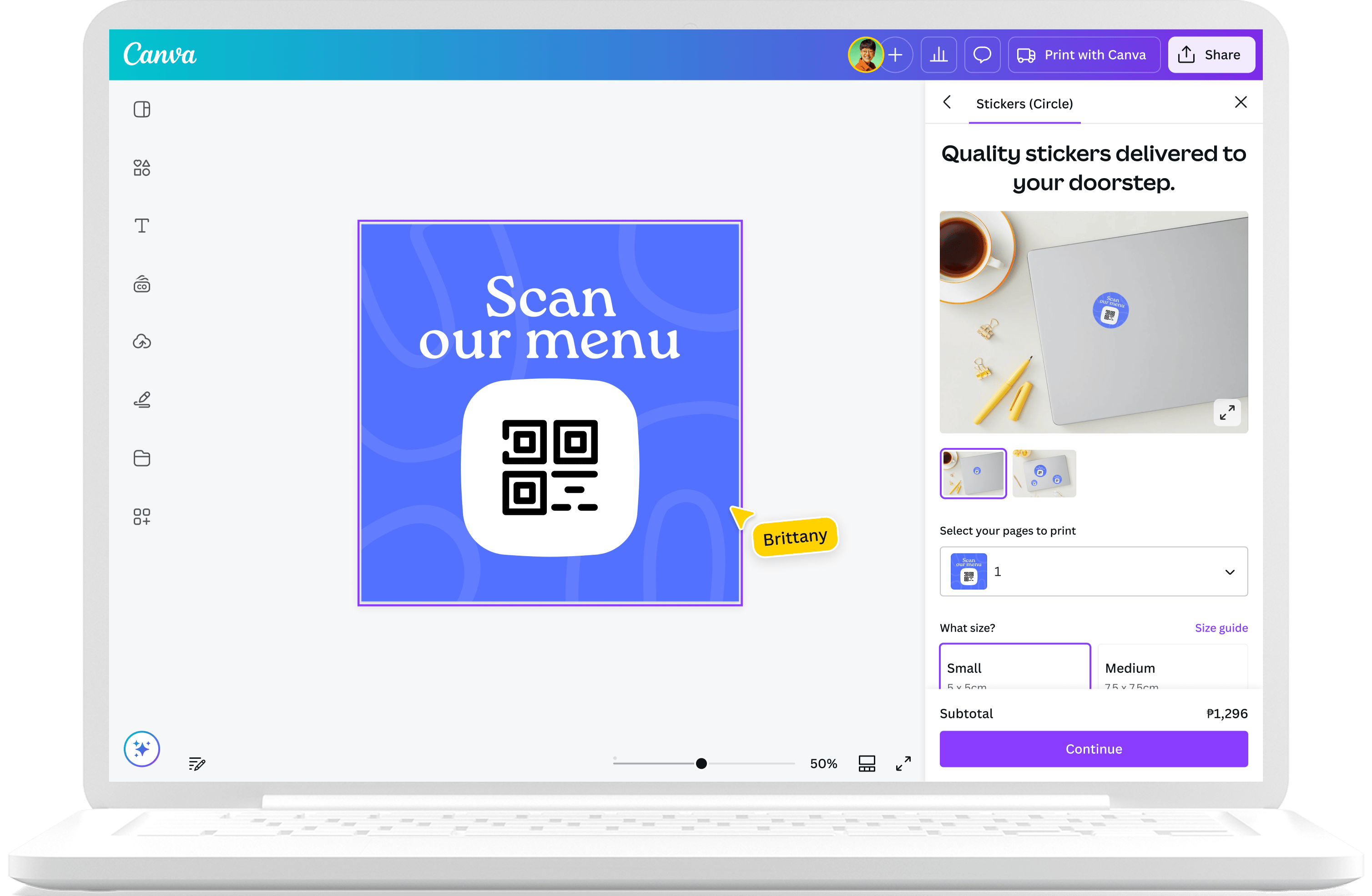Print QR Code Stickers for Business and Events | Canva