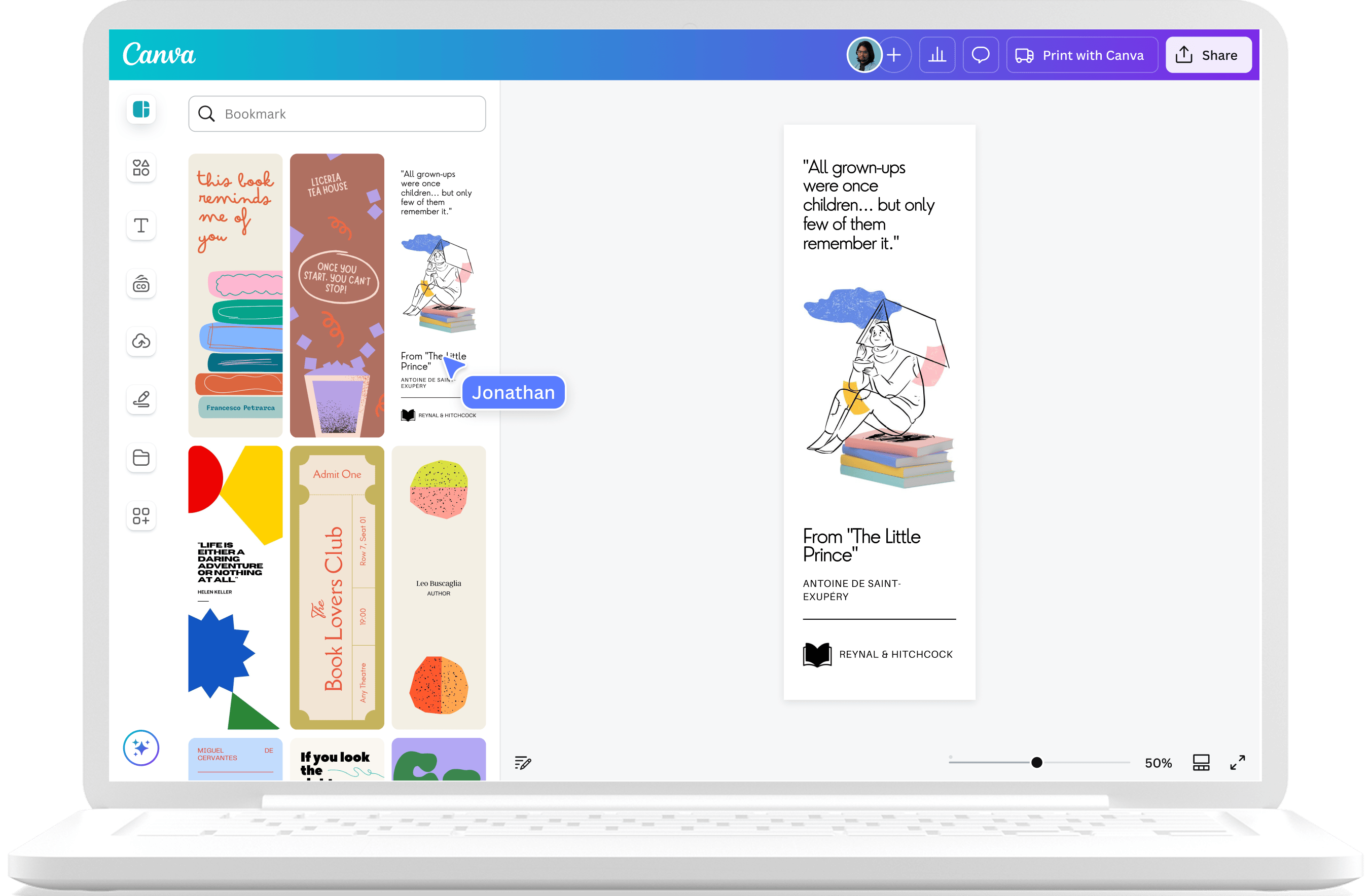 Custom Bookmarks - Design & Print Bookmarks | Canva