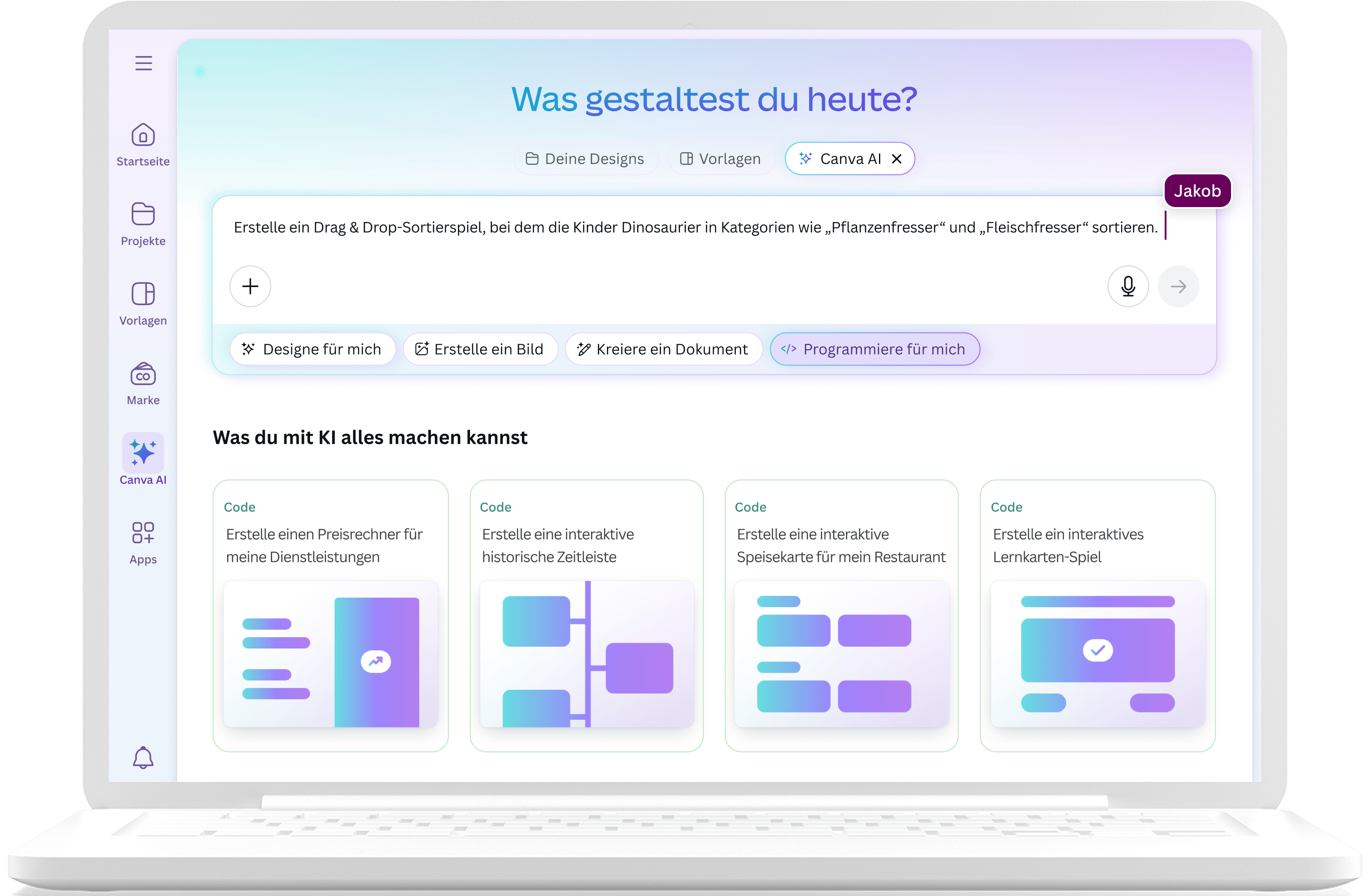 Programmieren mit KI | Kostenloses AI Coding Tool | Canva