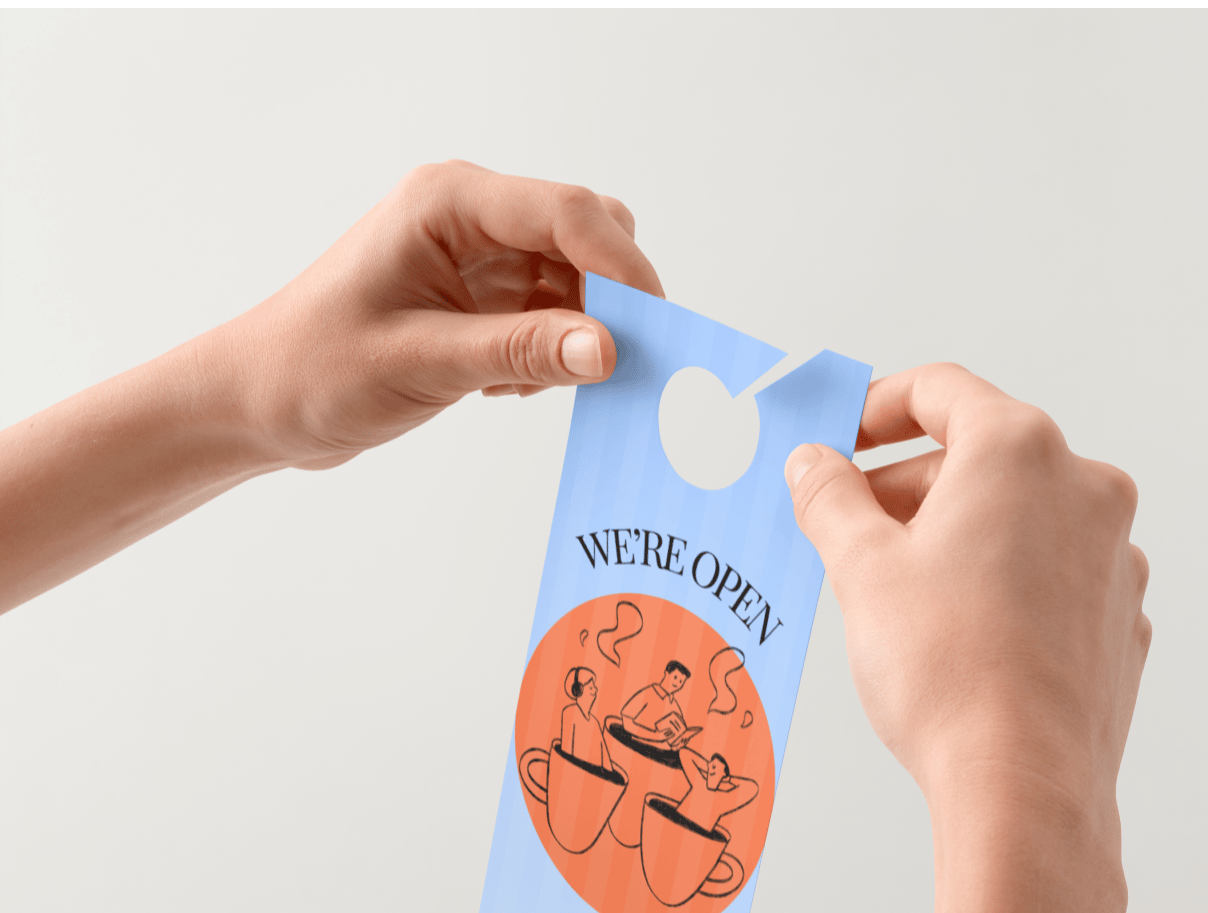 Custom Door Hangers | Door Hanger Printing for Business | Canva