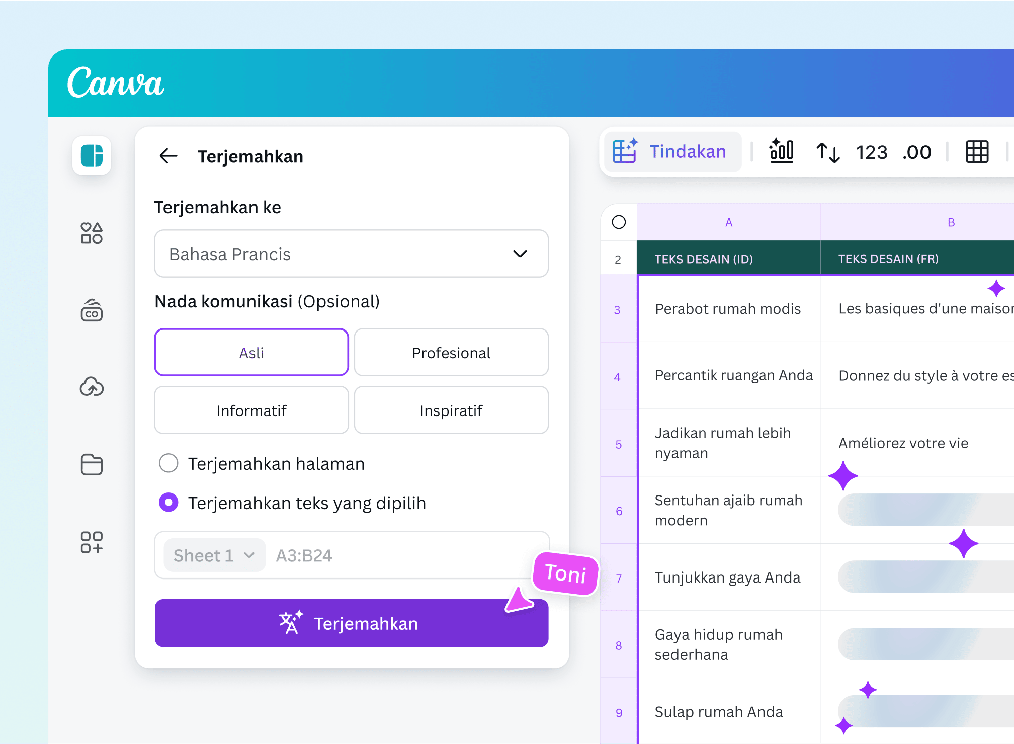 Canva Sheets: Spreadsheet Visual Gratis | Canva