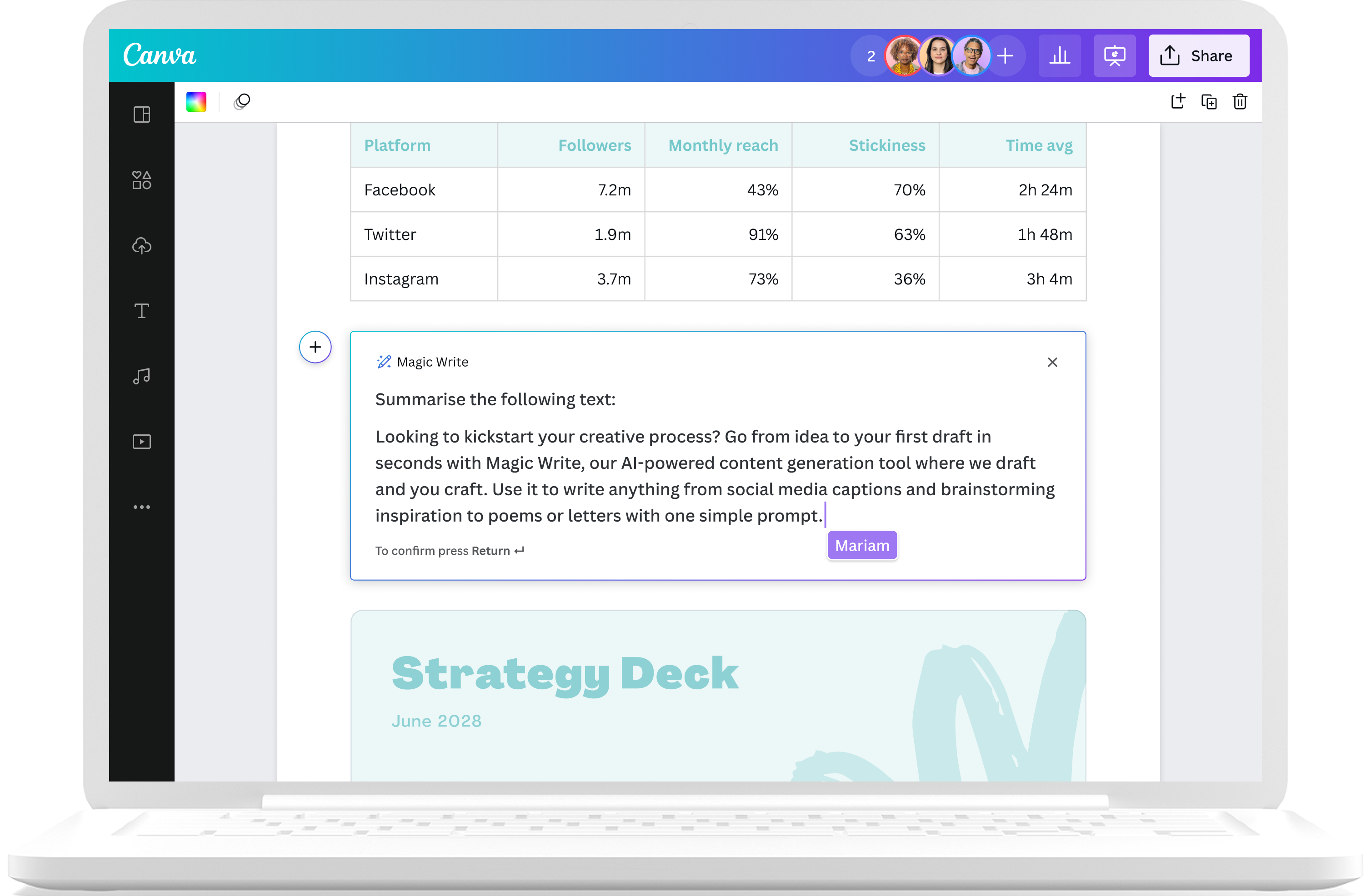 Magic Write: เครื่องมือสร้างข้อความด้วย AI และ AI ช่วยเขียน | Canva