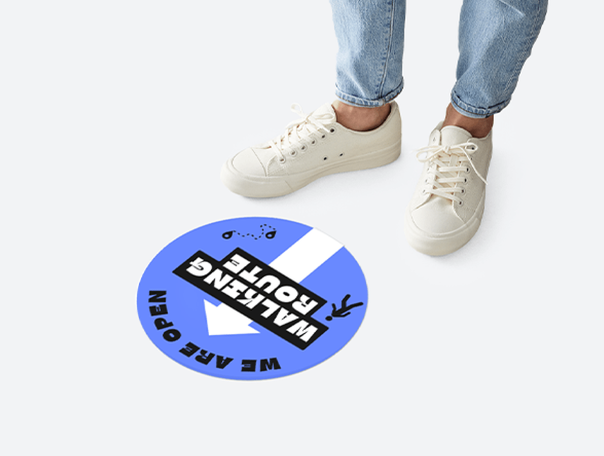 Design and print custom floor decals for free | Canva