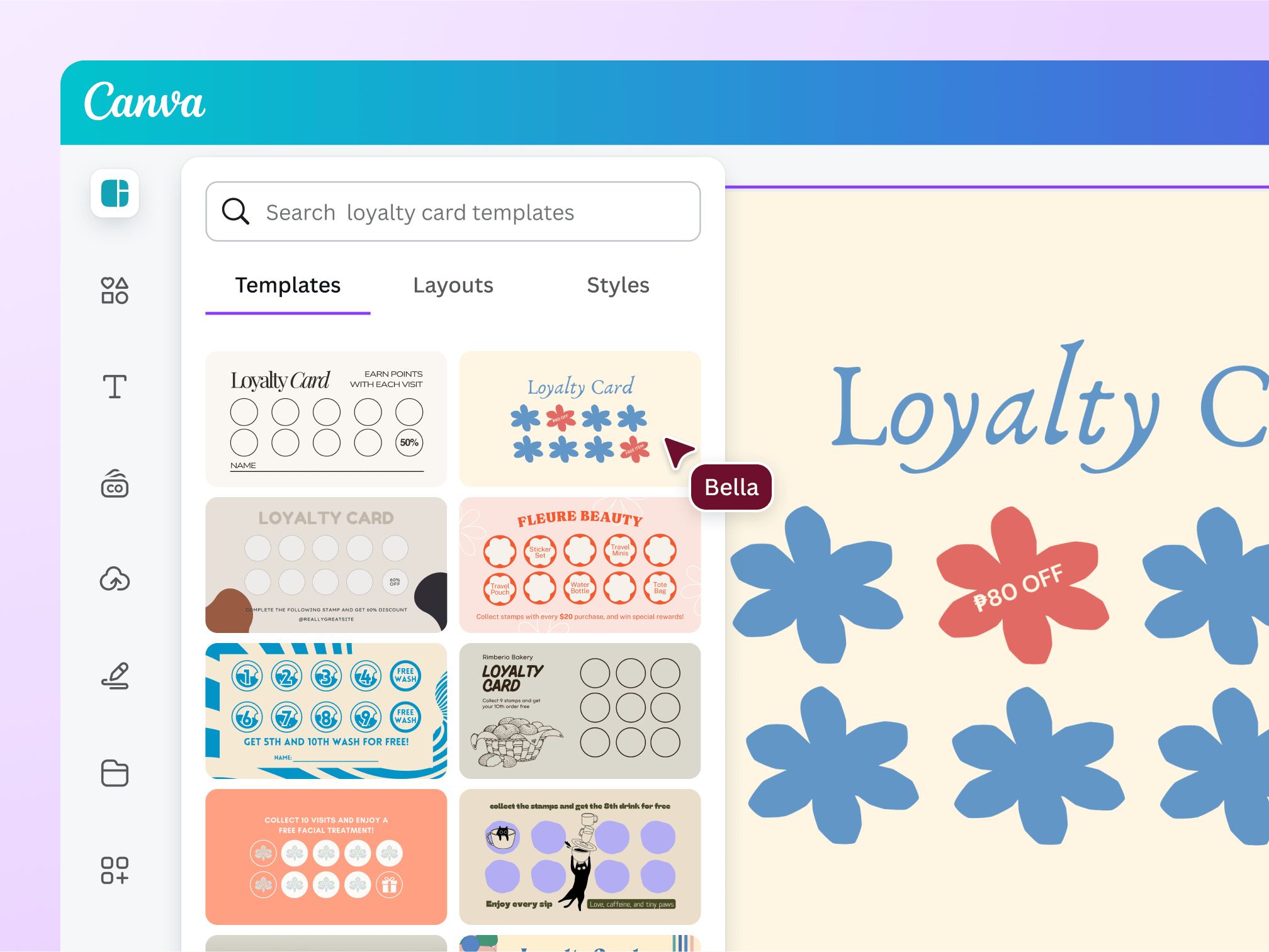 Design and print loyalty cards online | Canva