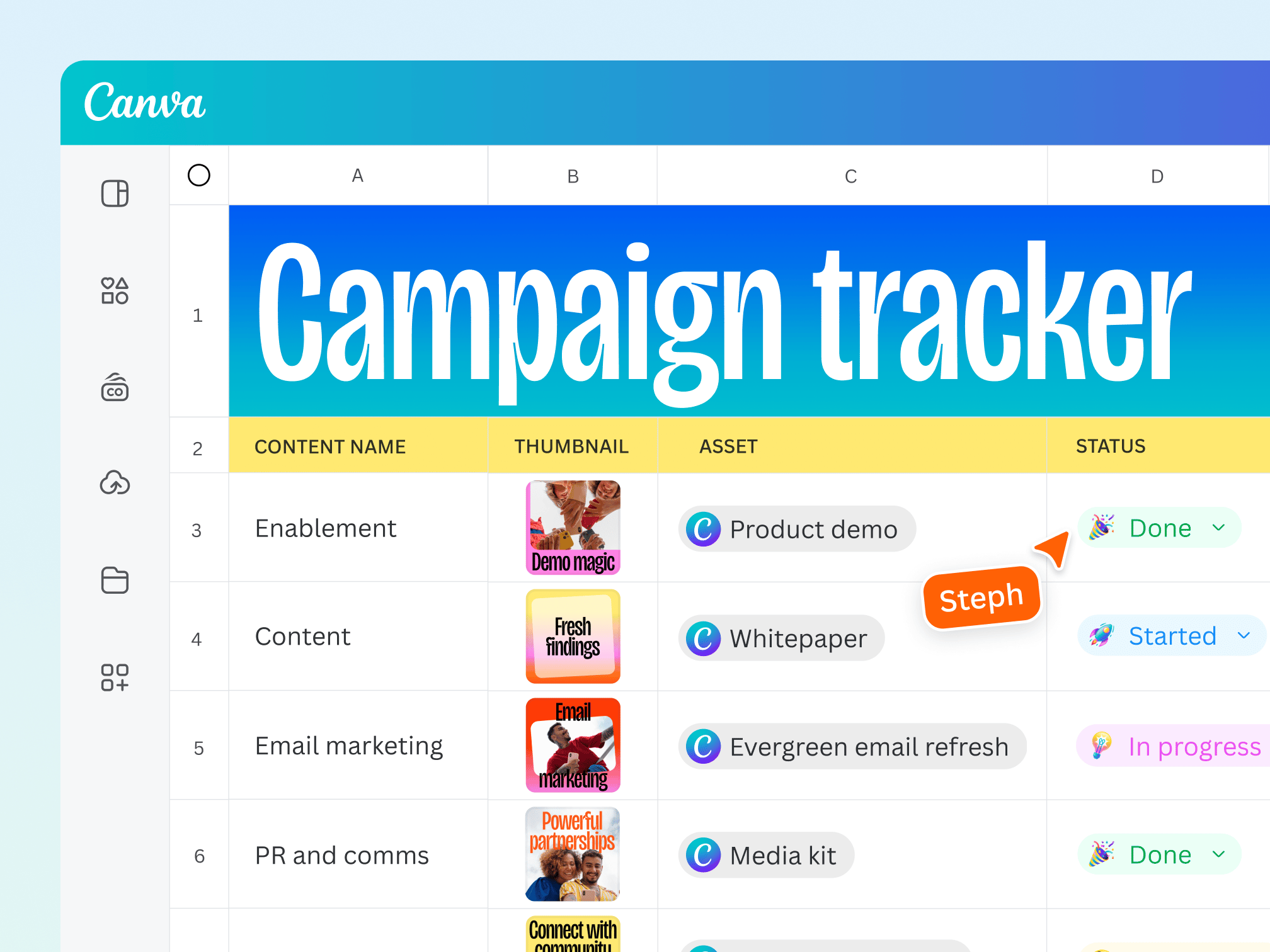Canva Sheets: Free Visual Spreadsheets | Canva
