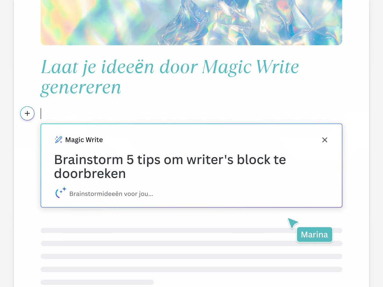 Magic Write: AI-tekstgenerator en AI-schrijver | Canva