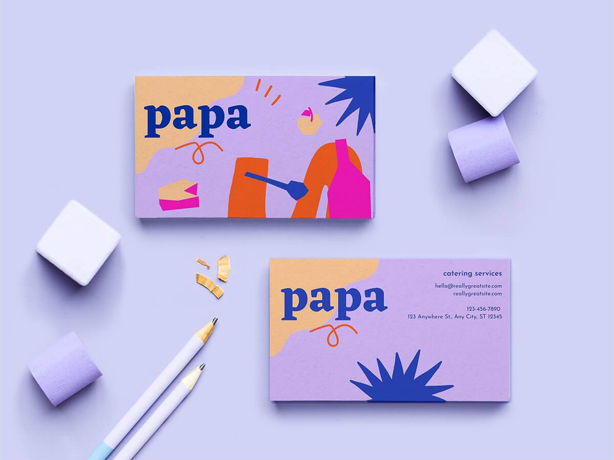 Drawing Illustration DIY Business Card Feminine Business Card 