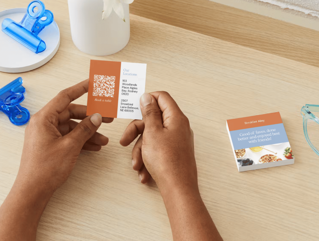 Design and print square business cards online | Canva