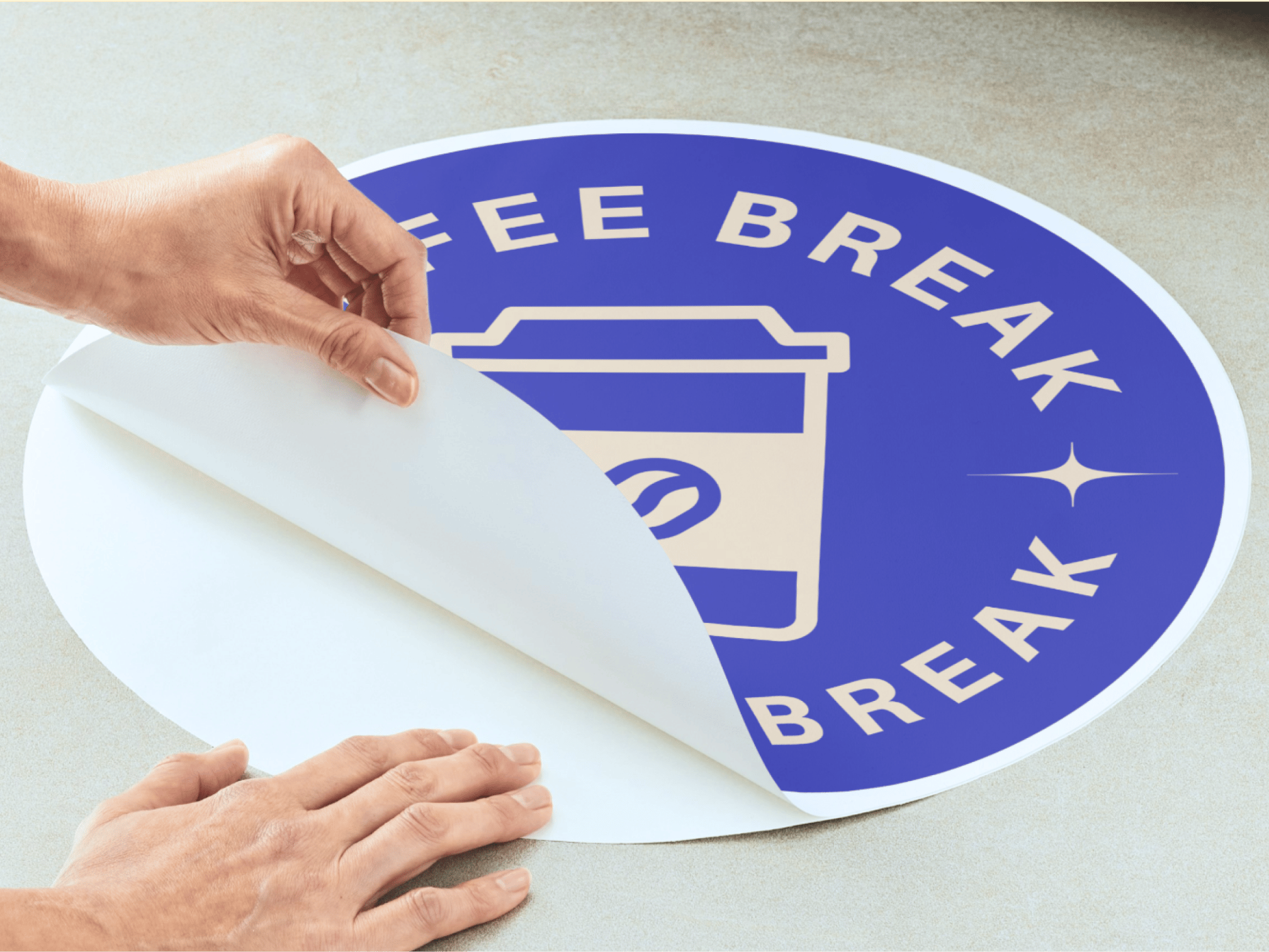 Design and print custom floor decals for free | Canva