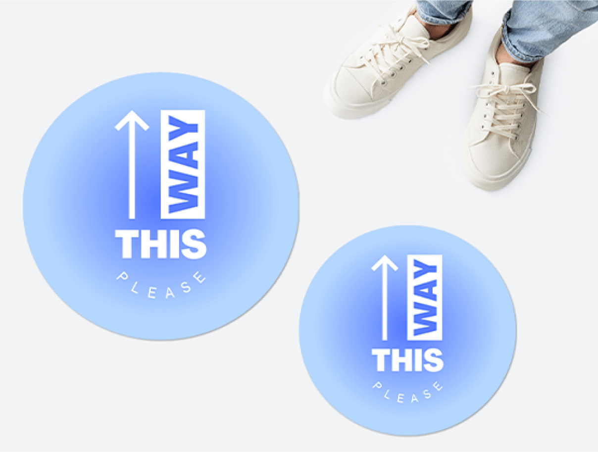 Design and print custom floor decals for free | Canva