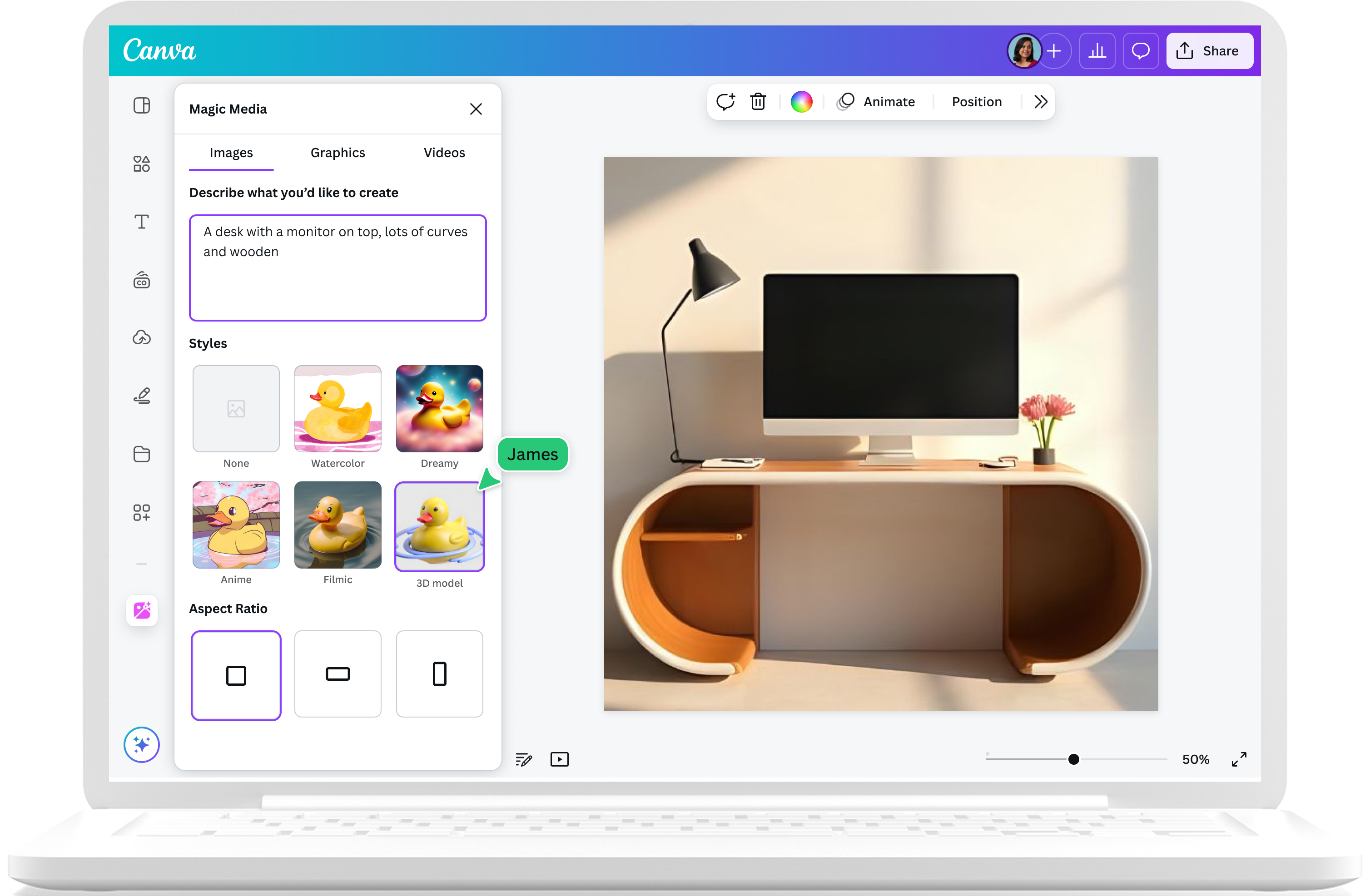 Free AI 3D Model Generator | Canva