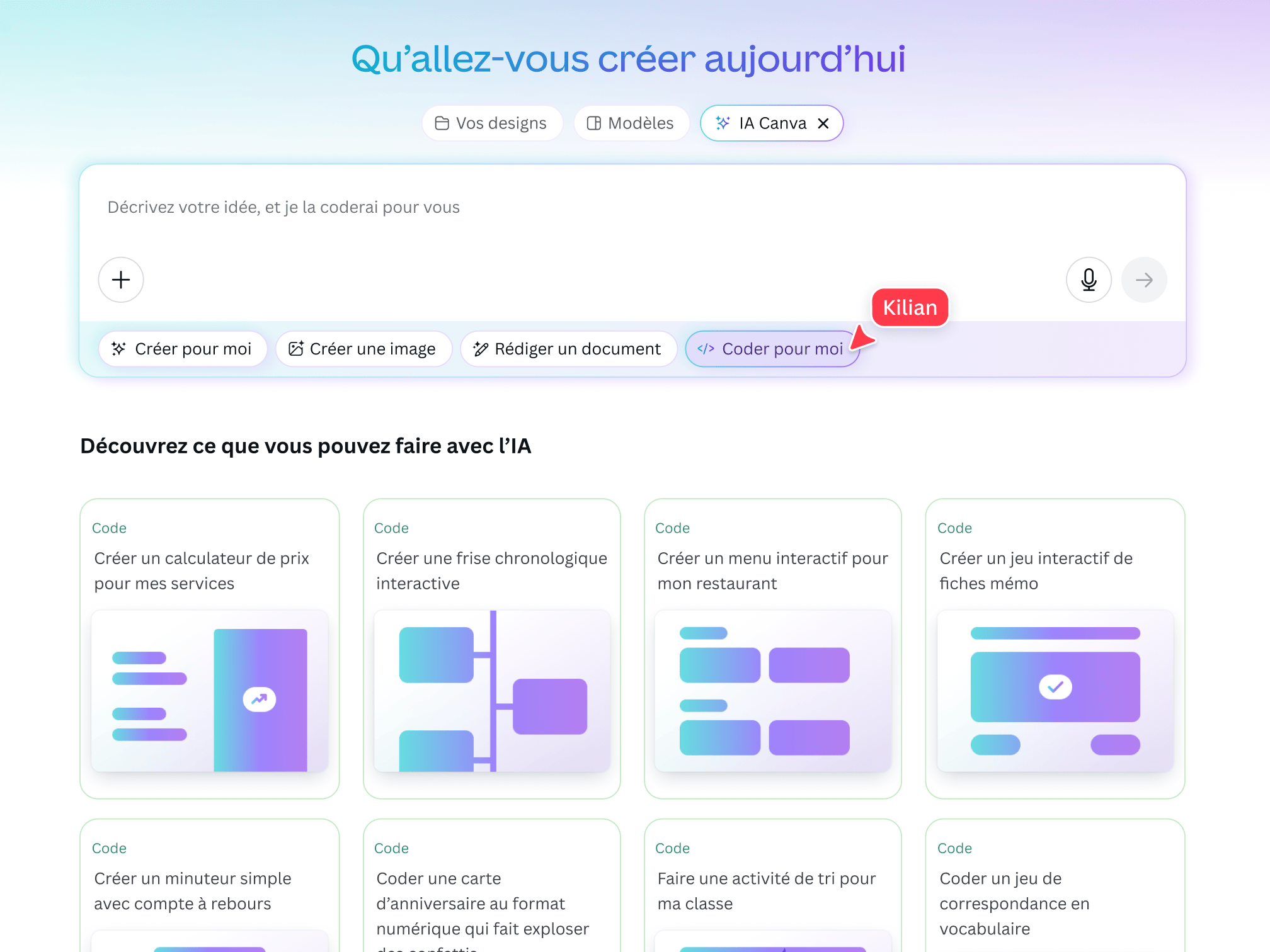 Générateur IA de code : plus besoin de coder pour créer | Canva