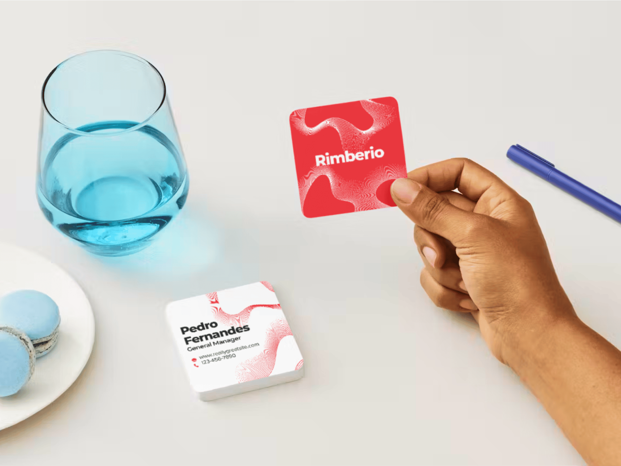 Design and print square business cards online | Canva