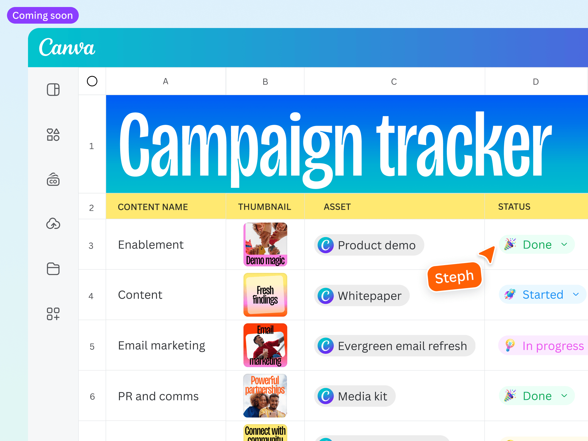 Canva Sheets: Spreadsheet Visual Gratis | Canva
