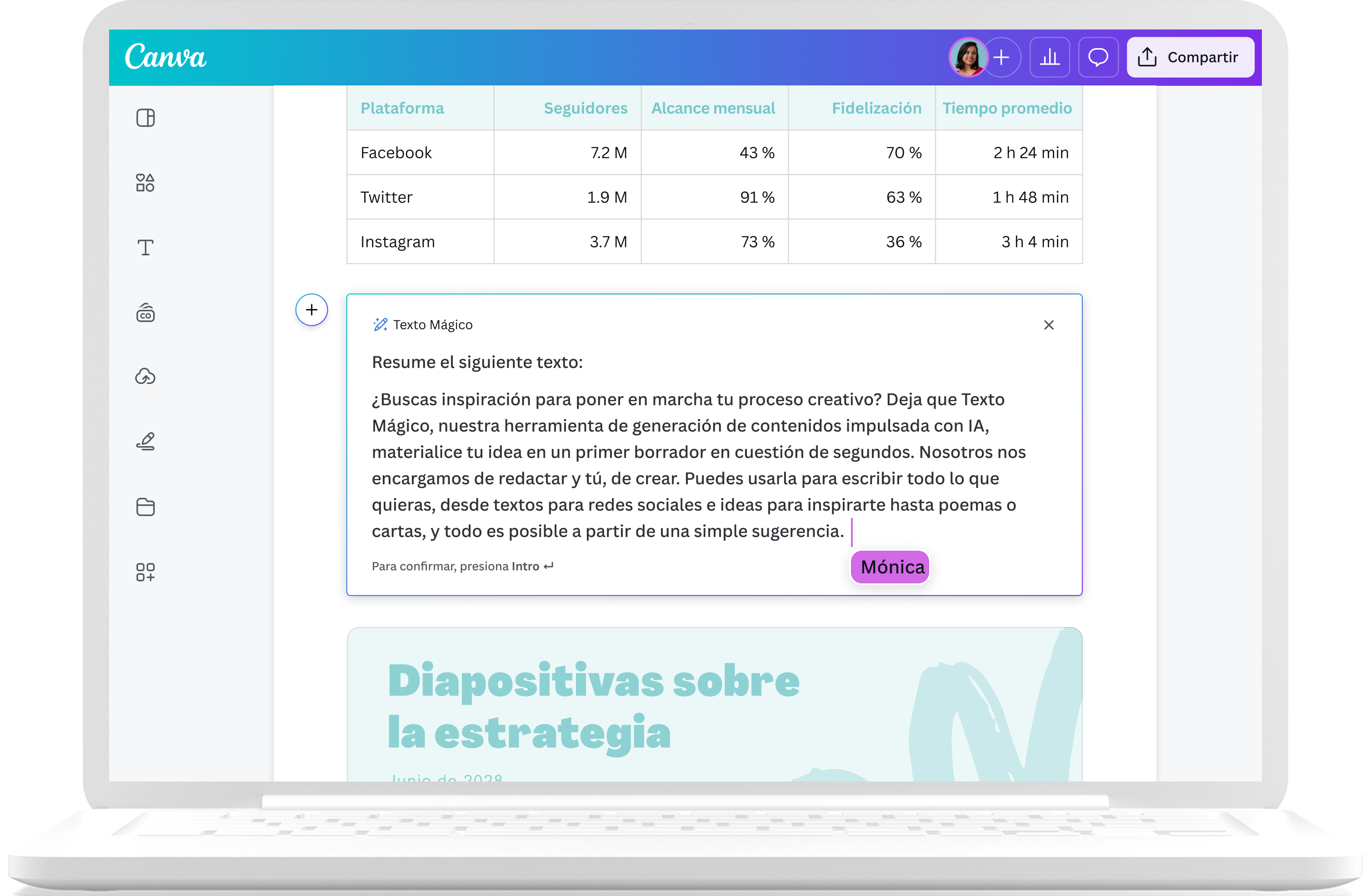Generador de textos con IA online - Texto Mágico | Canva