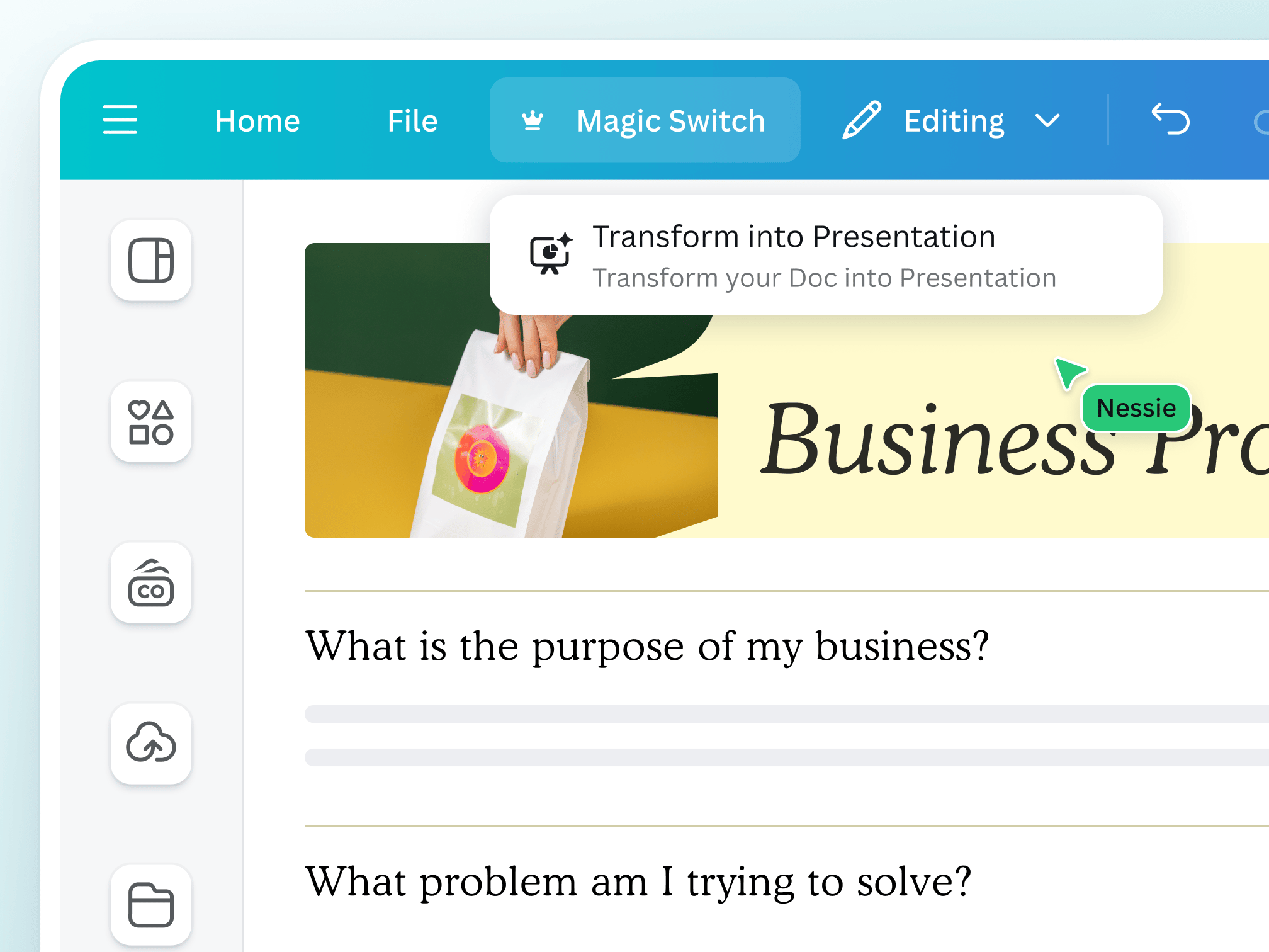 AI Business Plan Generator | Canva