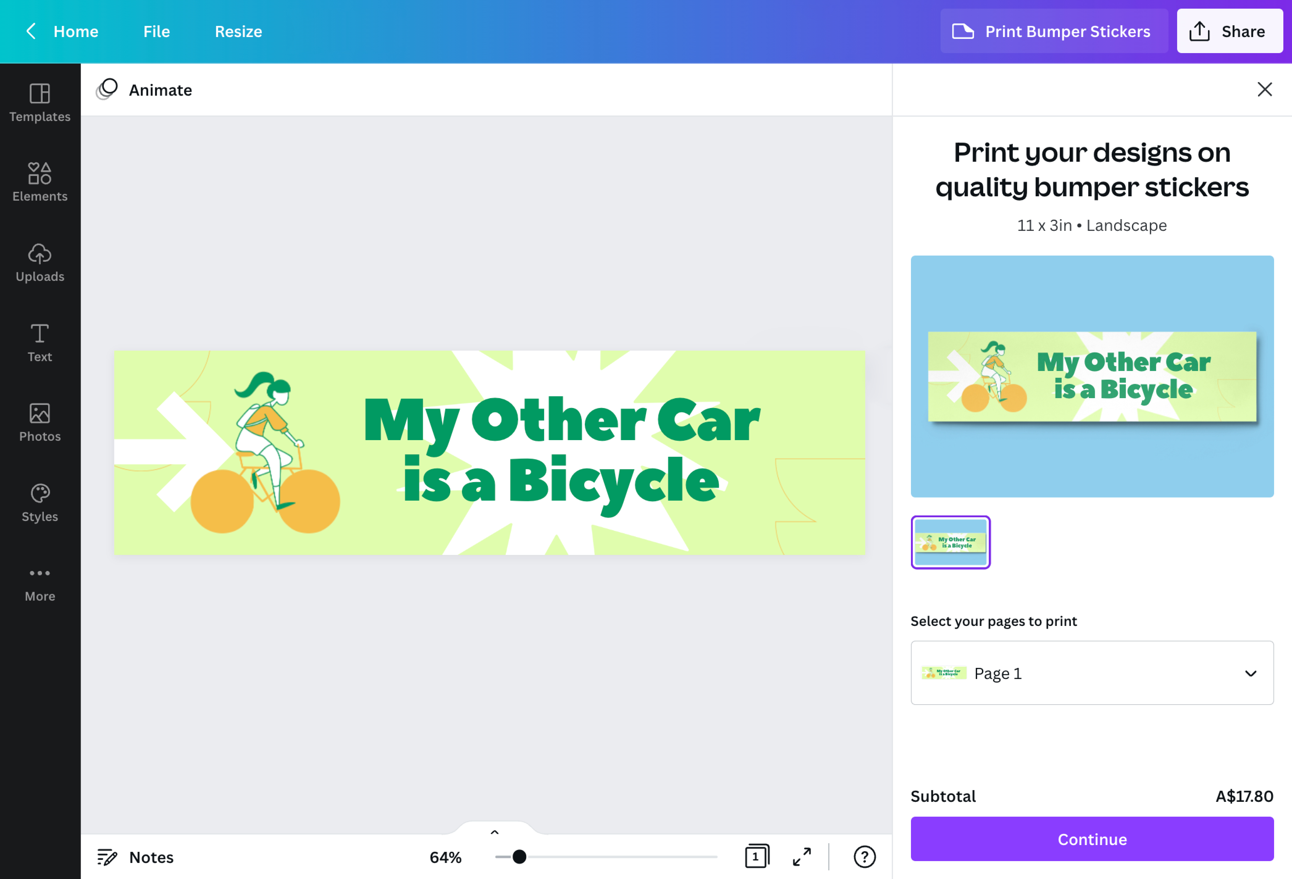 Free Online Bumper Sticker Maker & Creator | Canva