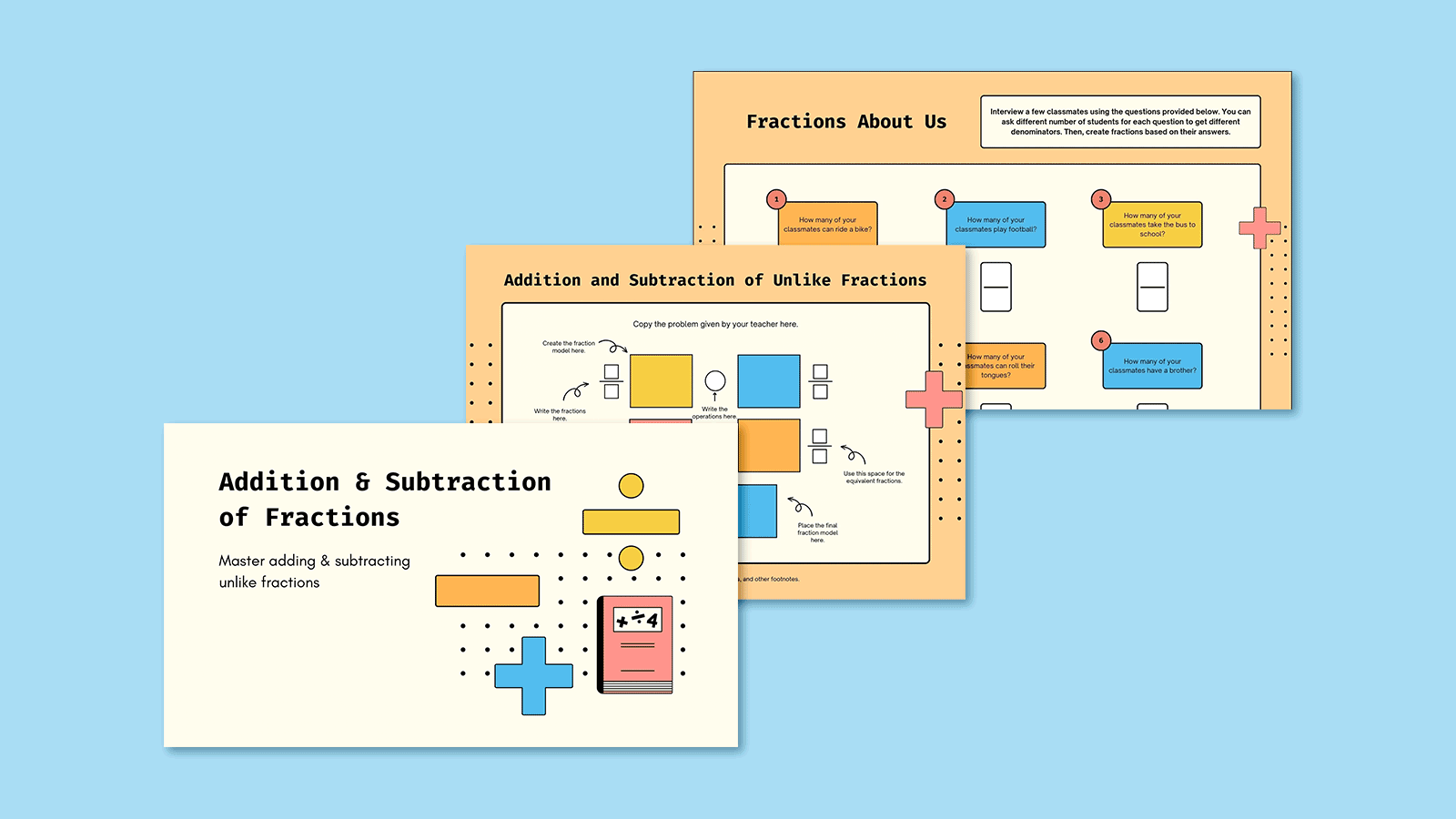 Adding and Subtracting Unlike Fractions