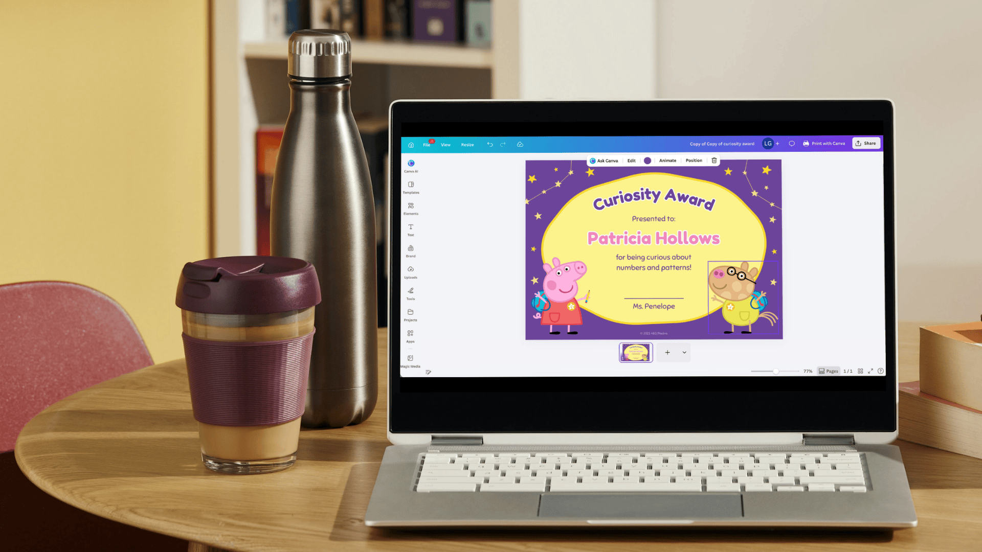 Peppa Pig arrives in Canva