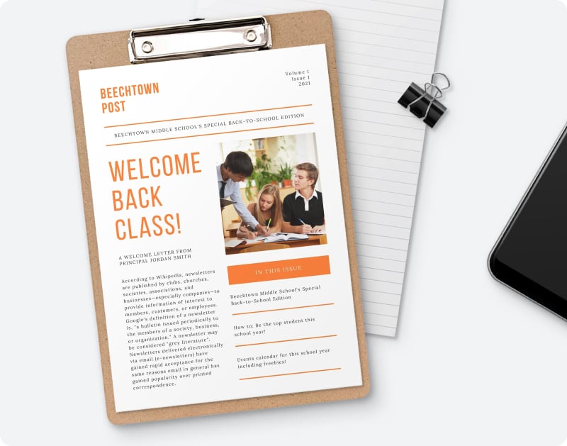 Boletines informativos y newsletters personalizables | Canva