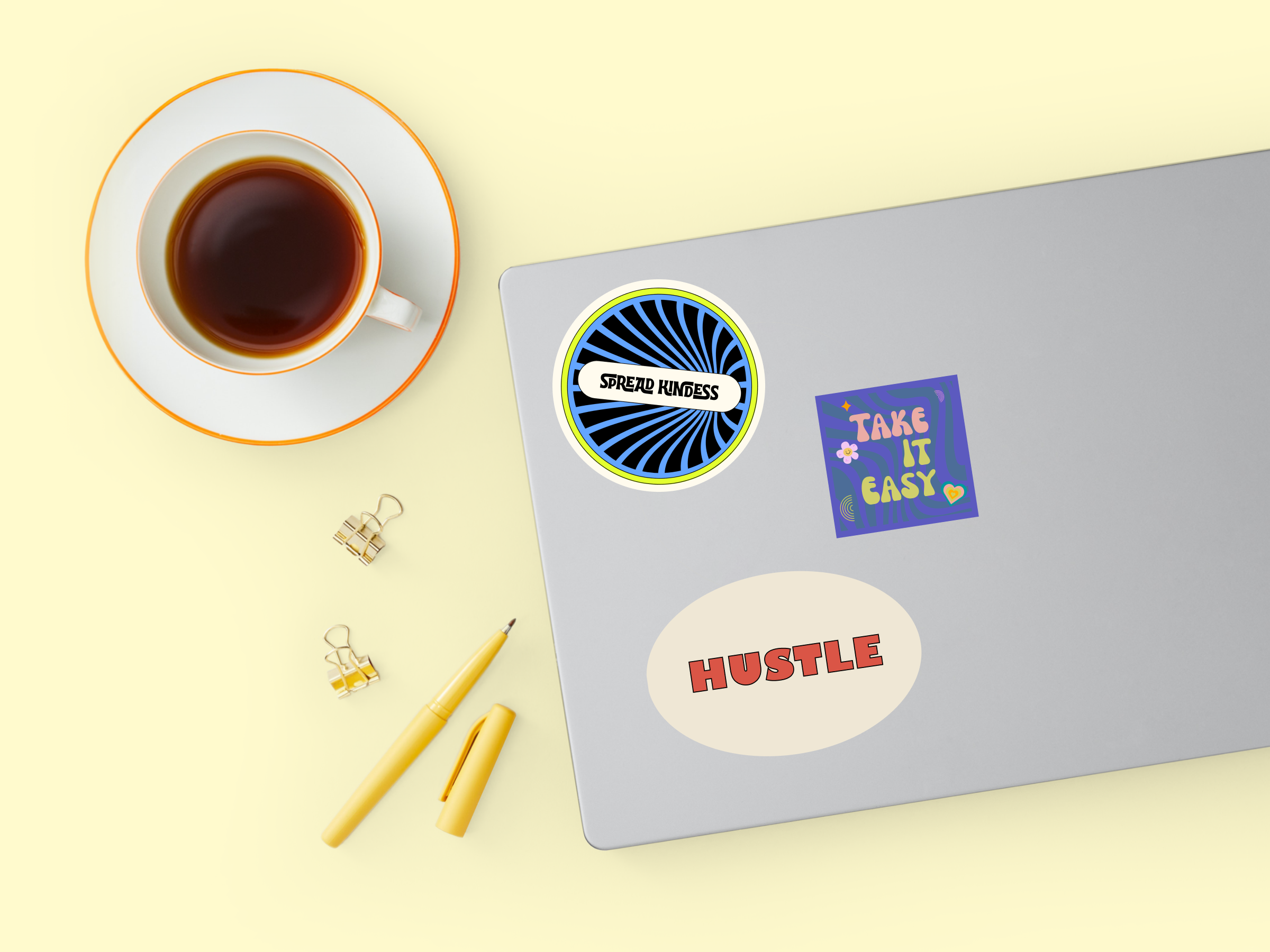 Custom laptop stickers - design and print online | Canva