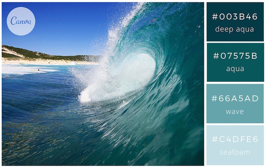 Turquoise Color Palette Canva
