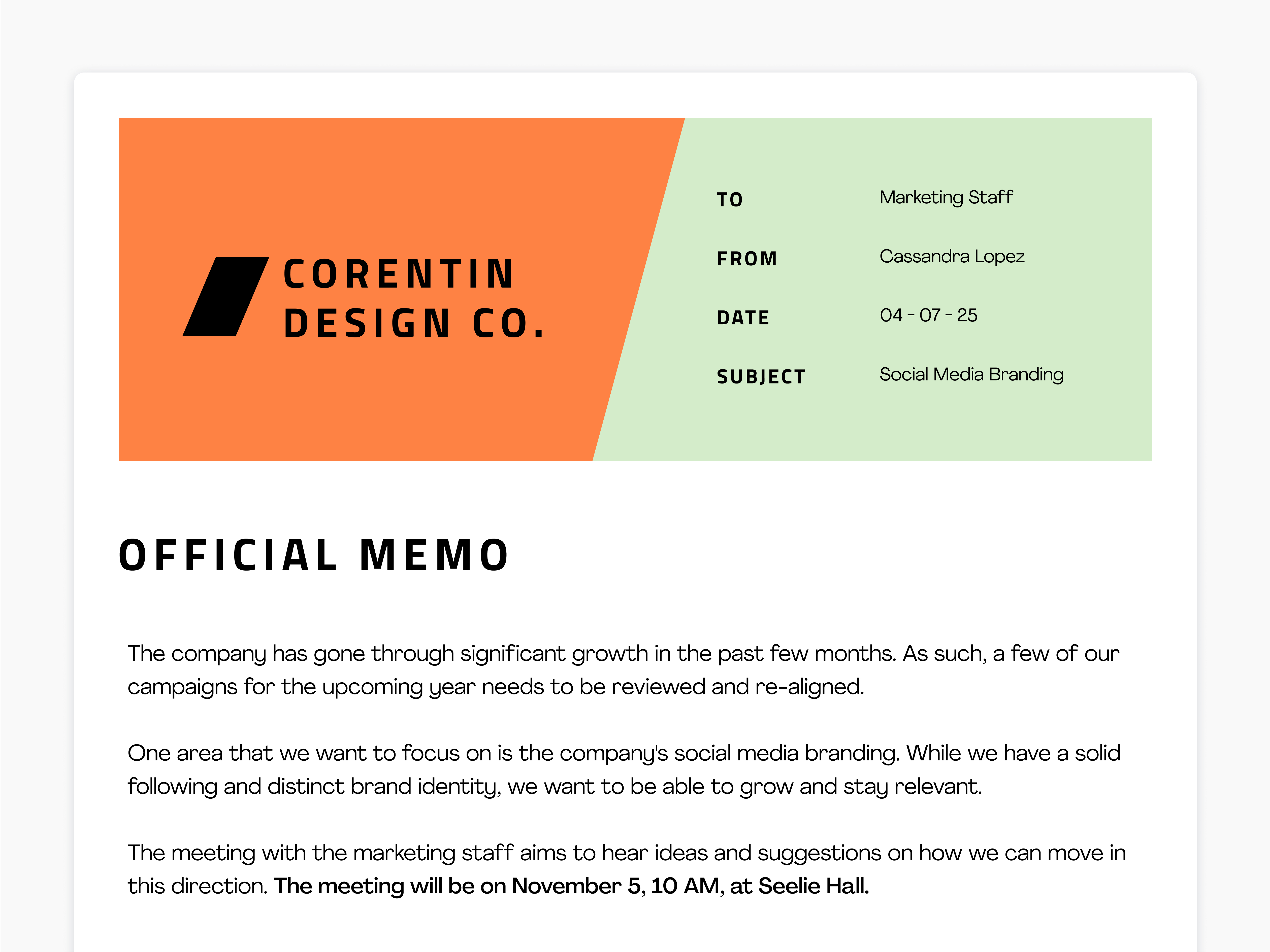 How to Write a Memo (Free Templates and Tips) | Canva