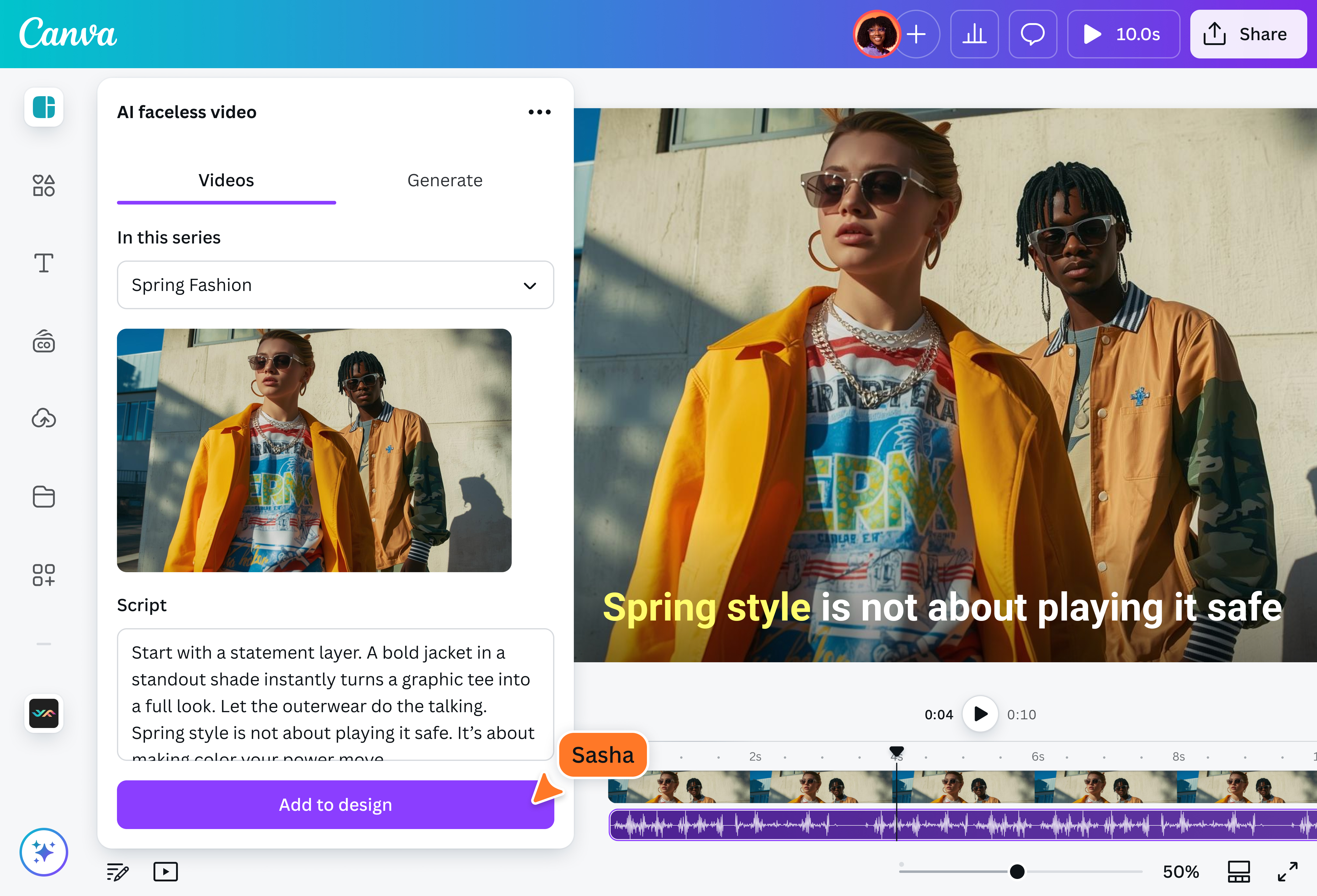Faceless video generator | Canva
