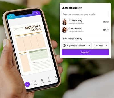 Design personalized planners for any goal, time frame, or style with Canva