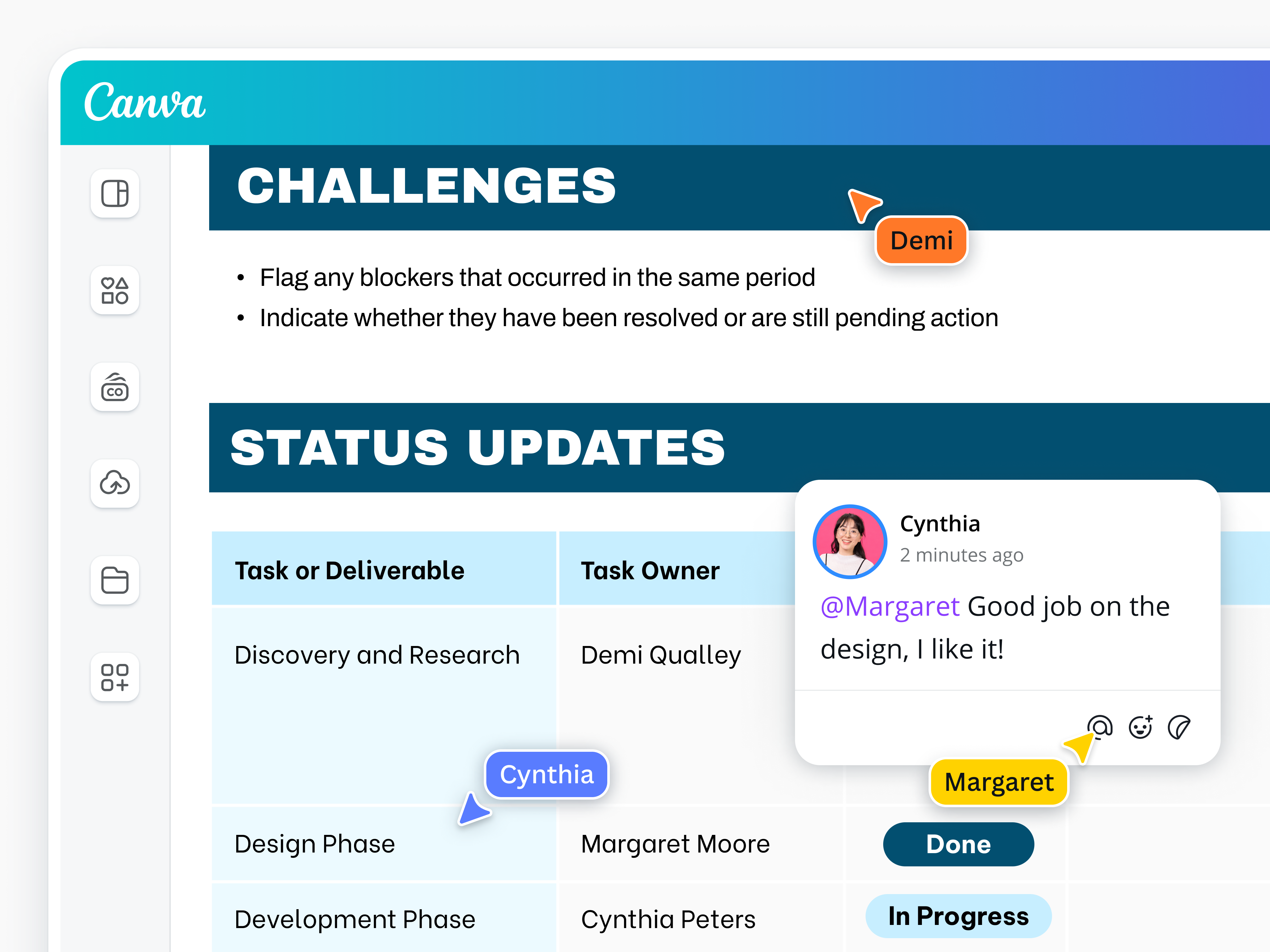 How to Write a Project Status Report (Examples & Tips) | Canva